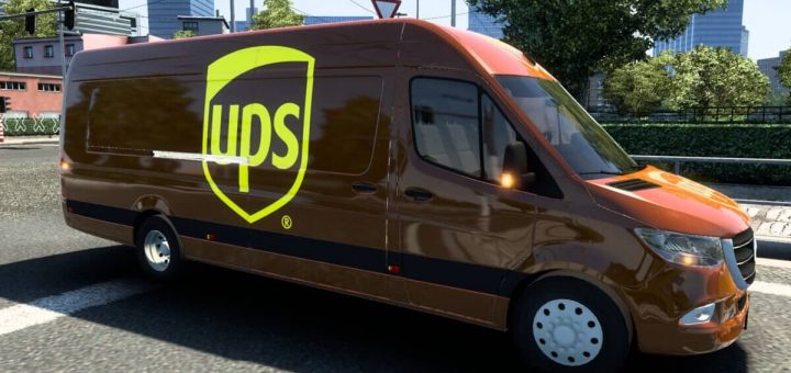 Real UPS Van for ATS - ATS Mod | American Truck Simulator Mod