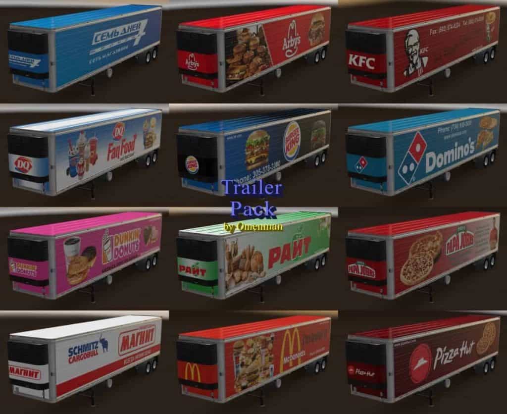 TRAILER PACK FOODS V1.0 [1.29.X] ATS Mod - ATS Mod | American Truck ...