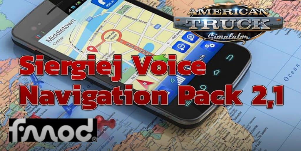 Siergiej Voice Navigation Pack v2.1 Mod - ATS Mod | American Truck Simulator Mod