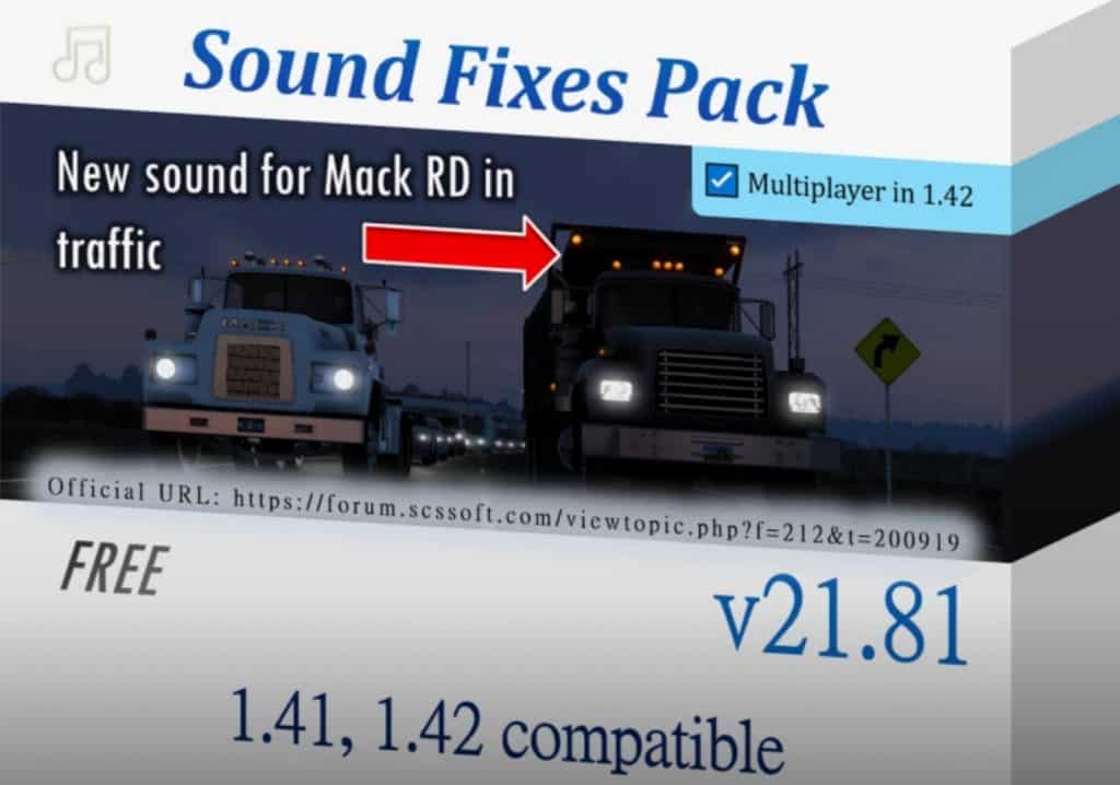ATS Sound Fixes Pack v21.81 Mod - ATS Mod | American Truck Simulator Mod
