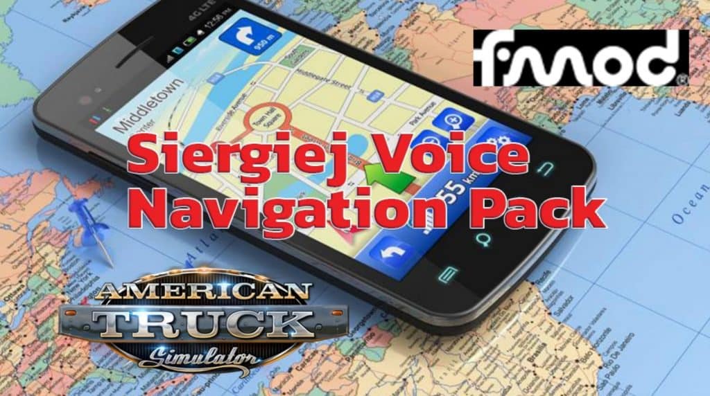 SIERGIEJ VOICE NAVIGATION PACK ATS v2.2 Mod - ATS Mod | American Truck Simulator Mod