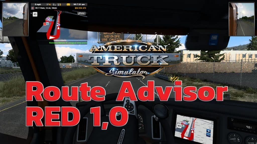 Route Advisor RED ATS v1.0 Mod - ATS Mod | American Truck Simulator Mod