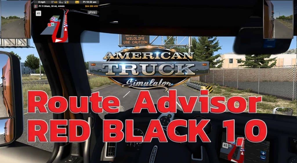 Route Advisor RED BLACK ATS v1.0 Mod - ATS Mod | American Truck ...