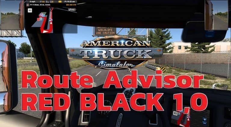 Route Advisor RED BLACK ATS v1.0 Mod - ATS Mod | American Truck ...