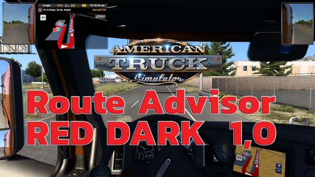 Route Advisor RED DARK ATS v1.0 Mod - ATS Mod | American Truck ...