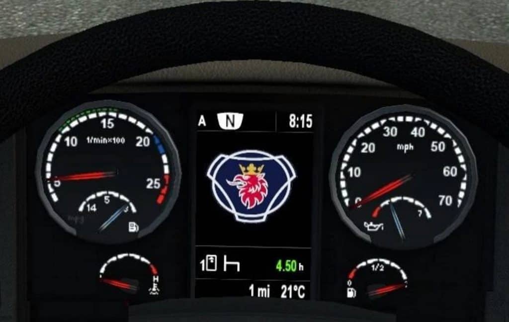 Scania Dashboard Computer v3.9.9 1.43 Mod - ATS Mod | American Truck ...