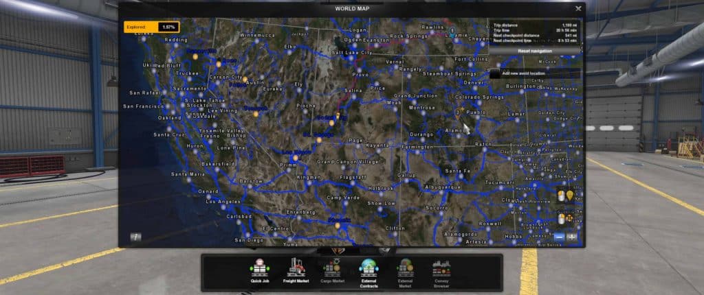 USA Map for v1.42 Mod - ATS Mod | American Truck Simulator Mod