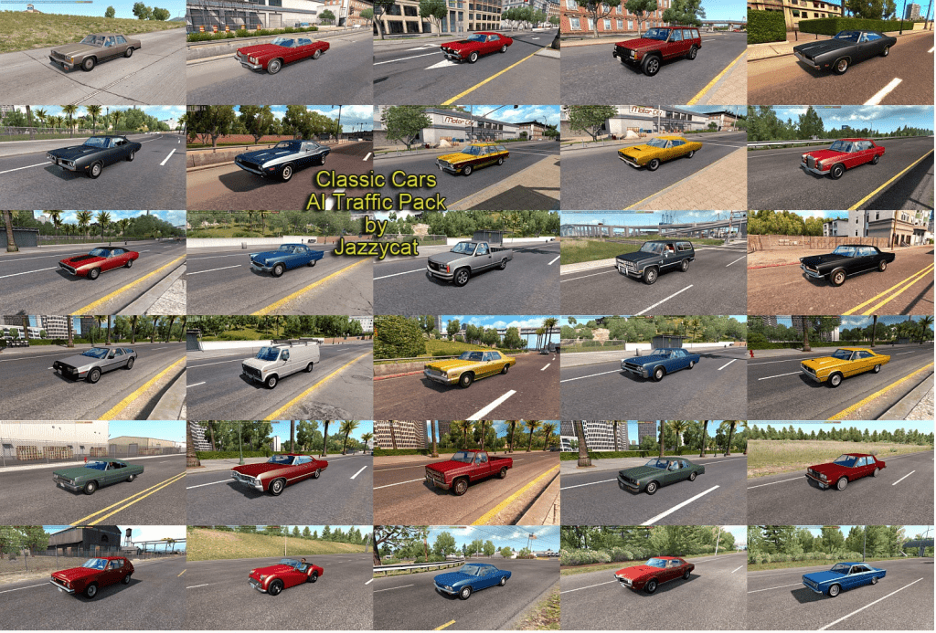 CLASSIC CARS AI TRAFFIC PACK BY JAZZYCAT V6.7 Mod - ATS Mod | American ...