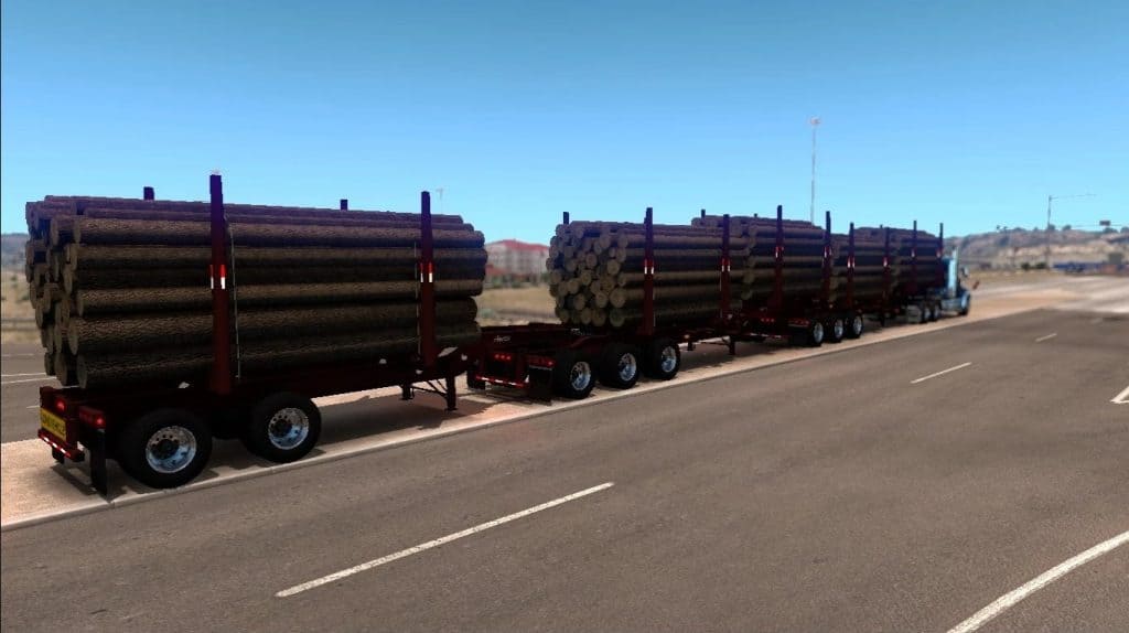 CJD LOG TRAILER V1.44 Mod - ATS Mod | American Truck Simulator Mod