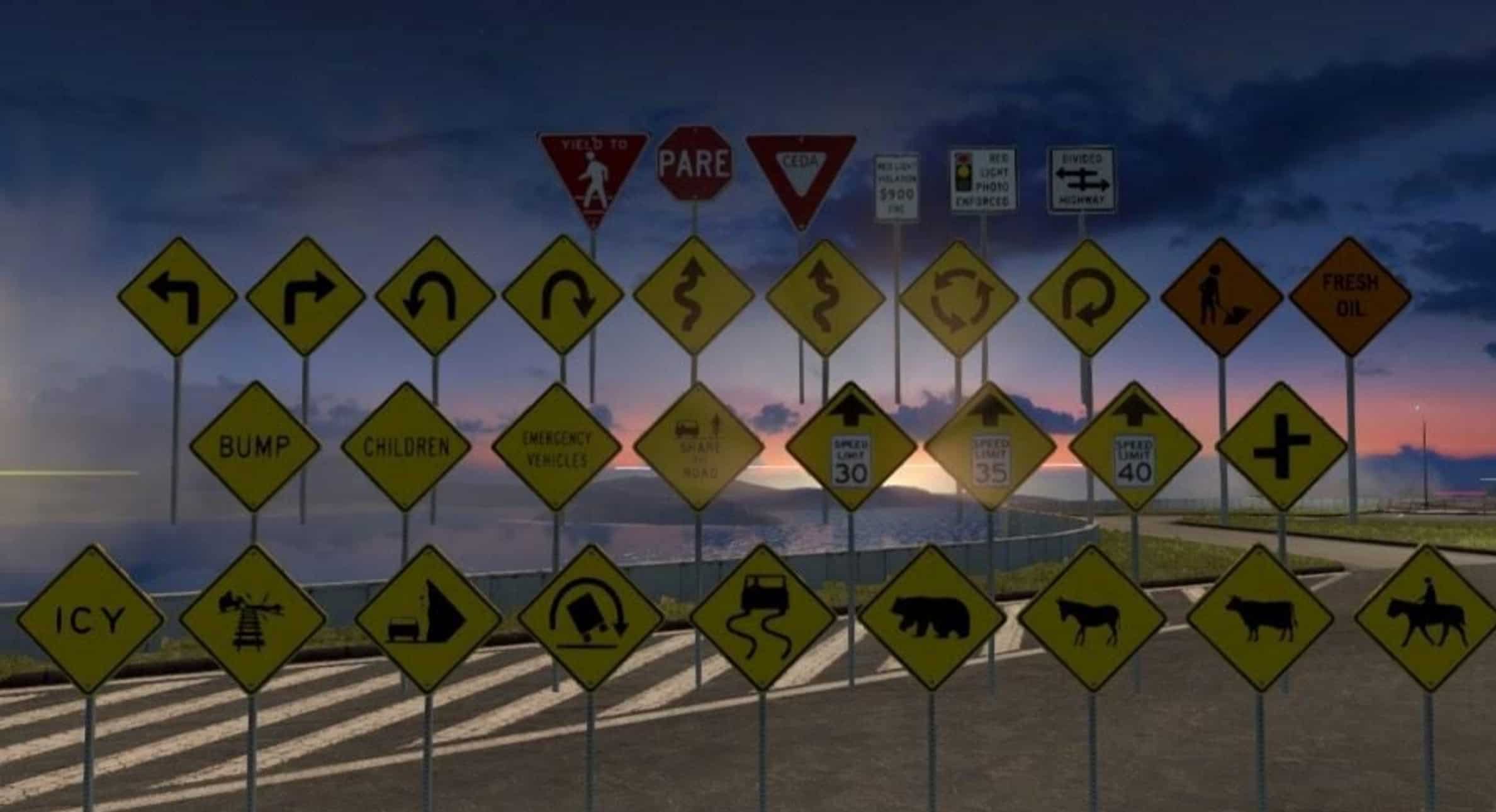 Traffic-Signs-Pack – brand new traffic signs for ATS Mod Mod - ATS Mod ...