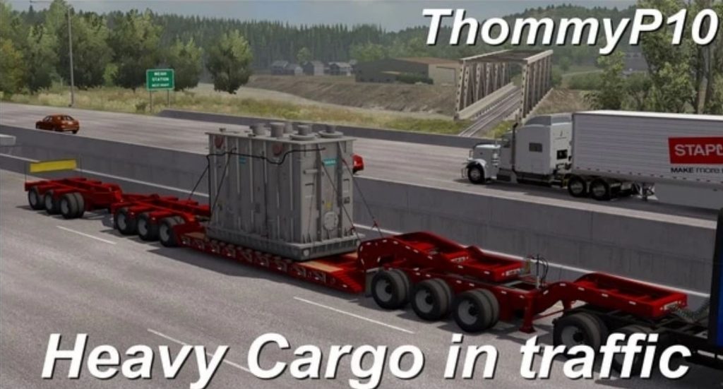 Heavy Cargo in traffic 1.48.5 Mod - ATS Mod | American Truck Simulator Mod