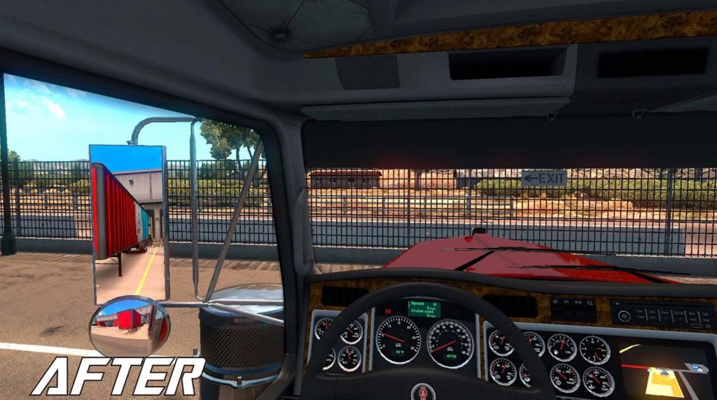 Realistic Mirror FOV v1.6 1.49 Mod - ATS Mod | American Truck Simulator Mod