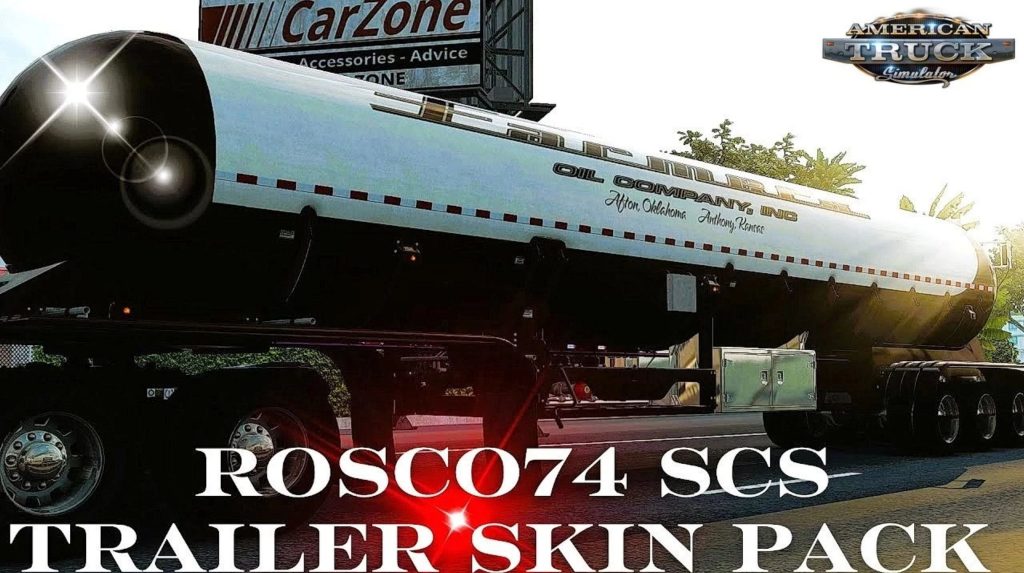 Rosco74 SCS Trailer Skin Pack v1.0 1.49.x Mod - ATS Mod | American Truck Simulator Mod