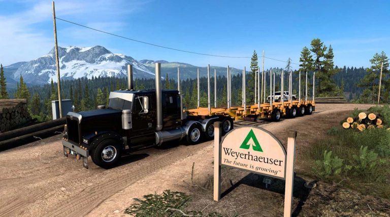 Logging Yard v2 1.49 Mod - ATS Mod | American Truck Simulator Mod