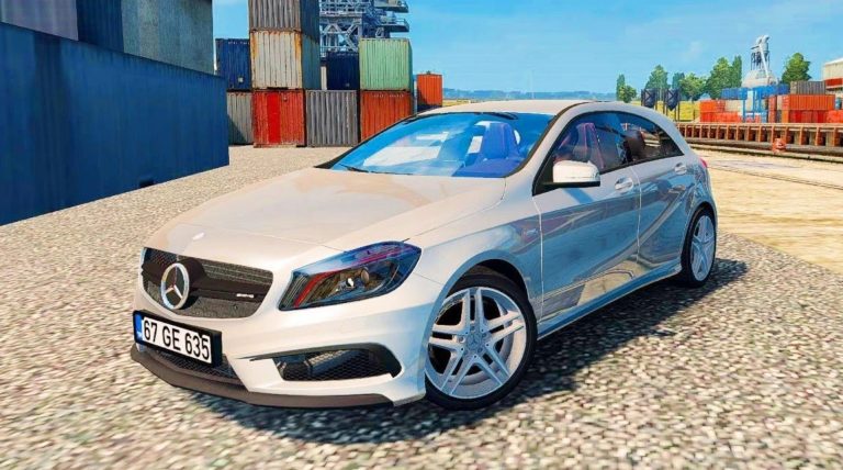 Mercedes Benz A45 + Interior v1.150 1.49.x Mod - ATS Mod | American Truck Simulator Mod