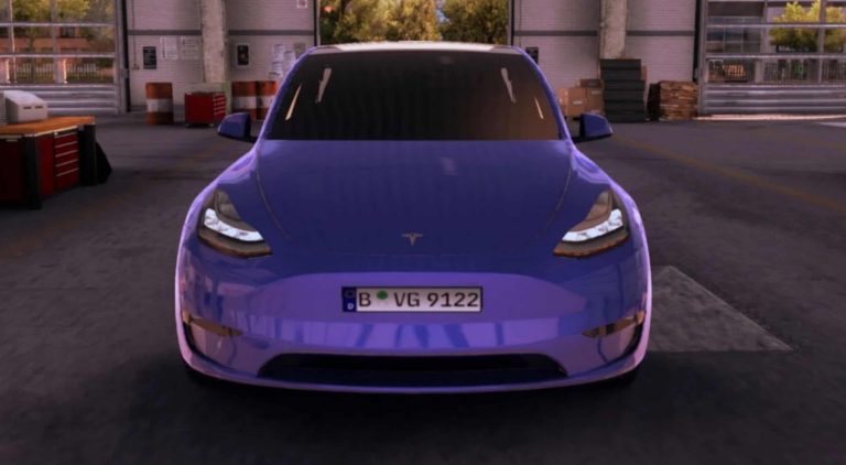 Tesla Model Y 2022 1.49 Mod - ATS Mod | American Truck Simulator Mod