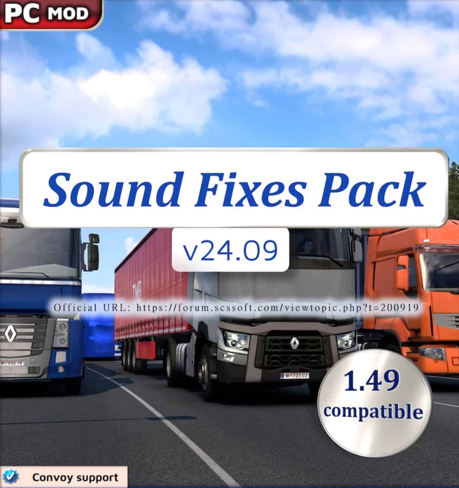 ATS Sound Fixes Pack v24.09 Mod - ATS Mod | American Truck Simulator Mod