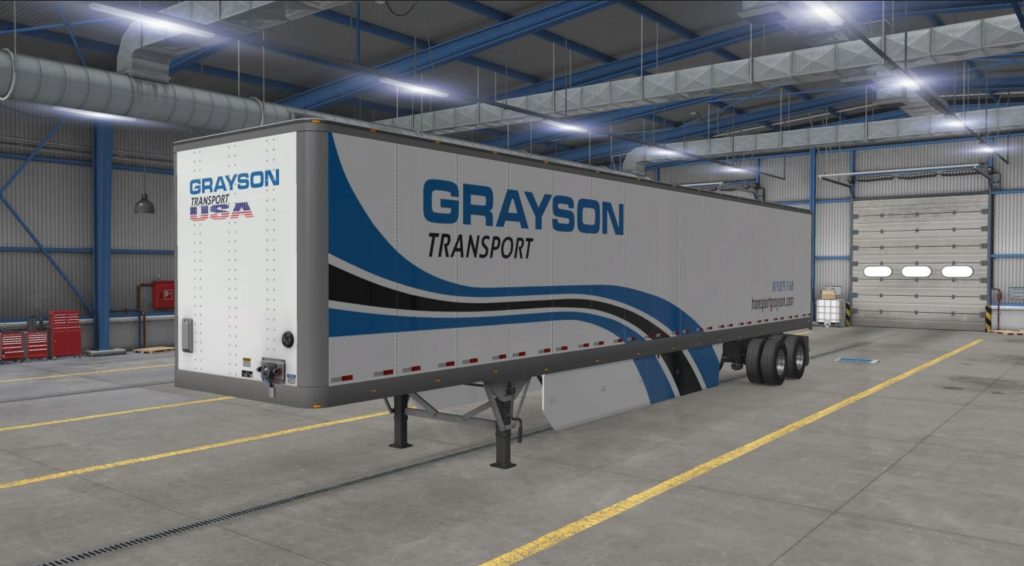 Grayson trailer skin 53 1.49 Mod - ATS Mod | American Truck Simulator Mod