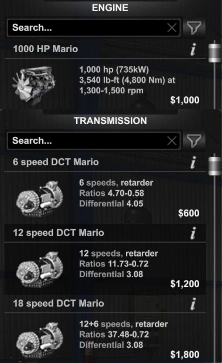 INTERNATIONAL Trucks 1000 HP Engine + & 6/12/18 Speed Transmissions v1 ...