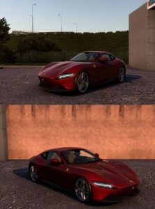 Ferrari Roma Spider v2.3 1.50 Mod - ATS Mod | American Truck Simulator Mod