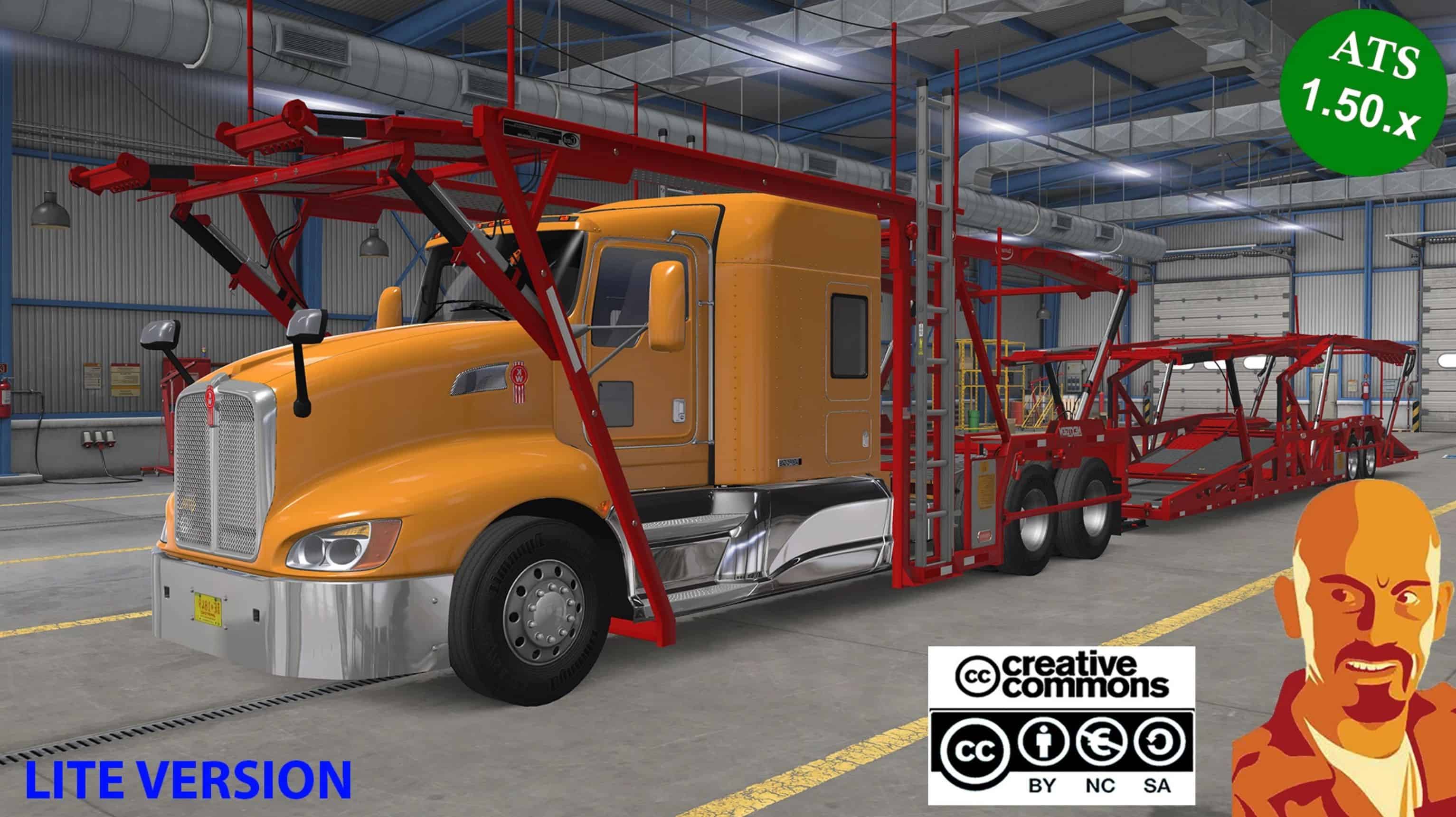 KENWORTH T660 CAR HAULER v1.1 ATS 1.50.x Mod - ATS Mod | American Truck Simulator Mod