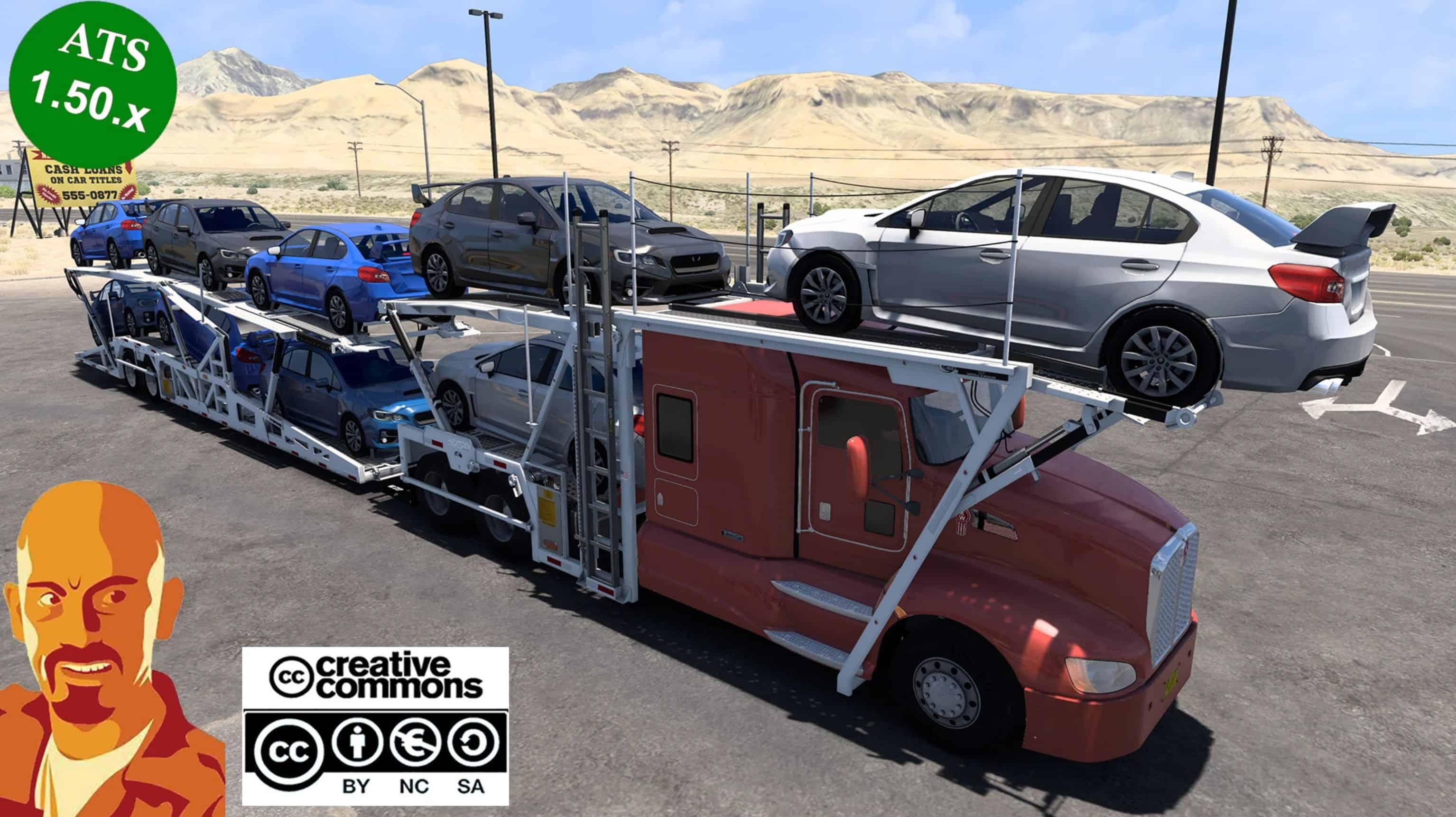 KENWORTH T660 CAR HAULER v1.1 ATS 1.50.x Mod - ATS Mod | American Truck Simulator Mod