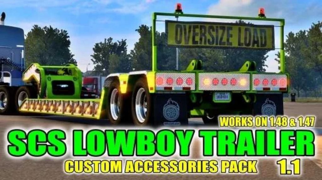 Lowboy Trailer Accessories Pack v1.50 Mod - ATS Mod | American Truck ...