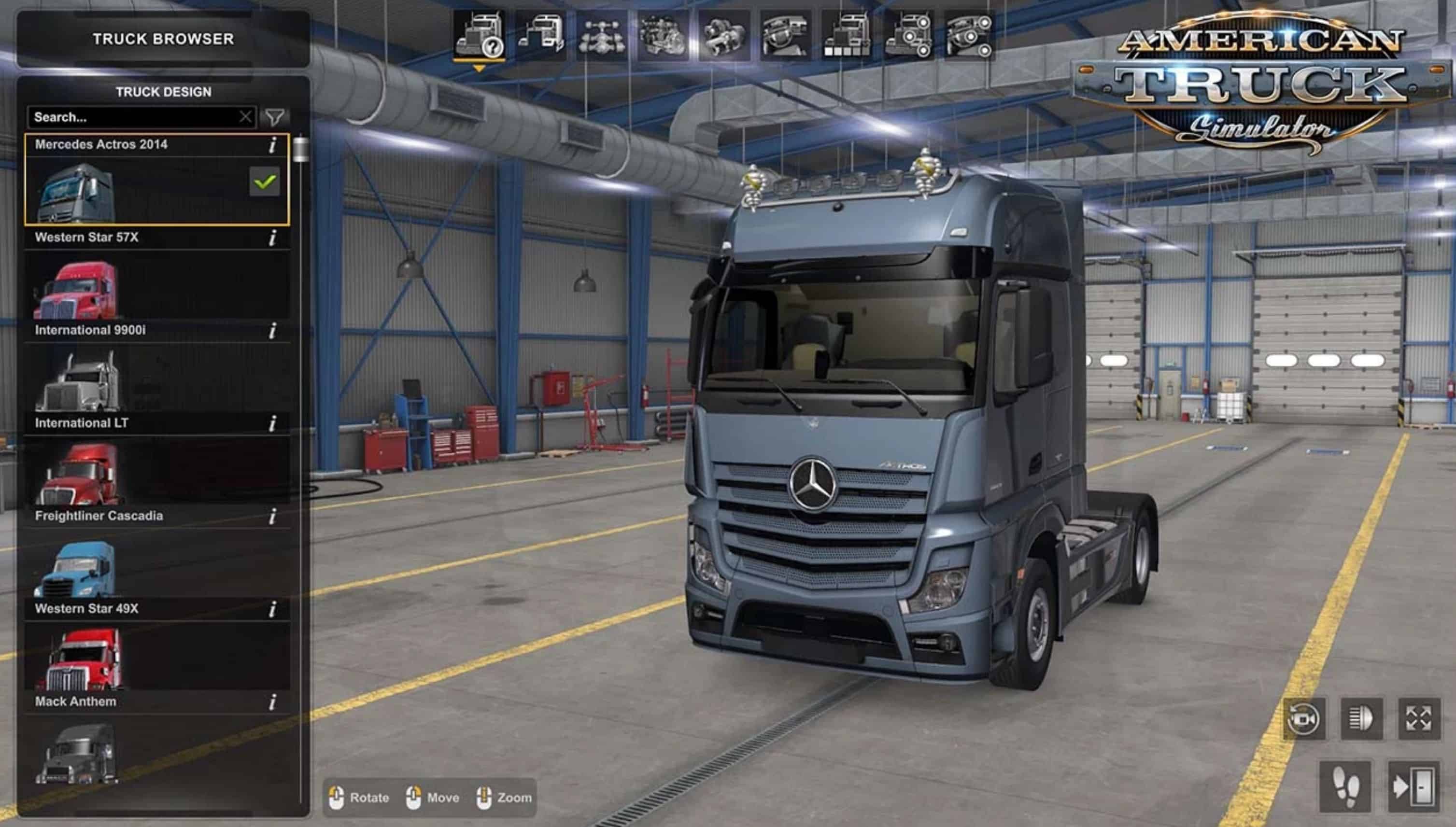 Mercedes New Actros 2014 by soap98 v1.2.3 ATS 1.50 Mod - ATS Mod | American Truck Simulator Mod