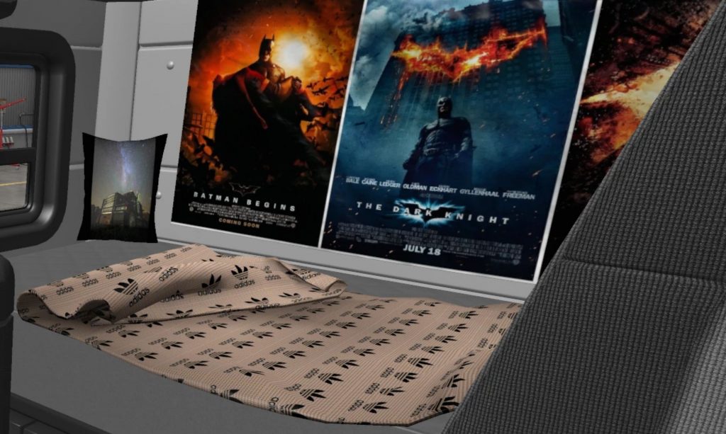 Posters, pillows and blankets in the cab of the truck v1.50 Mod - ATS ...