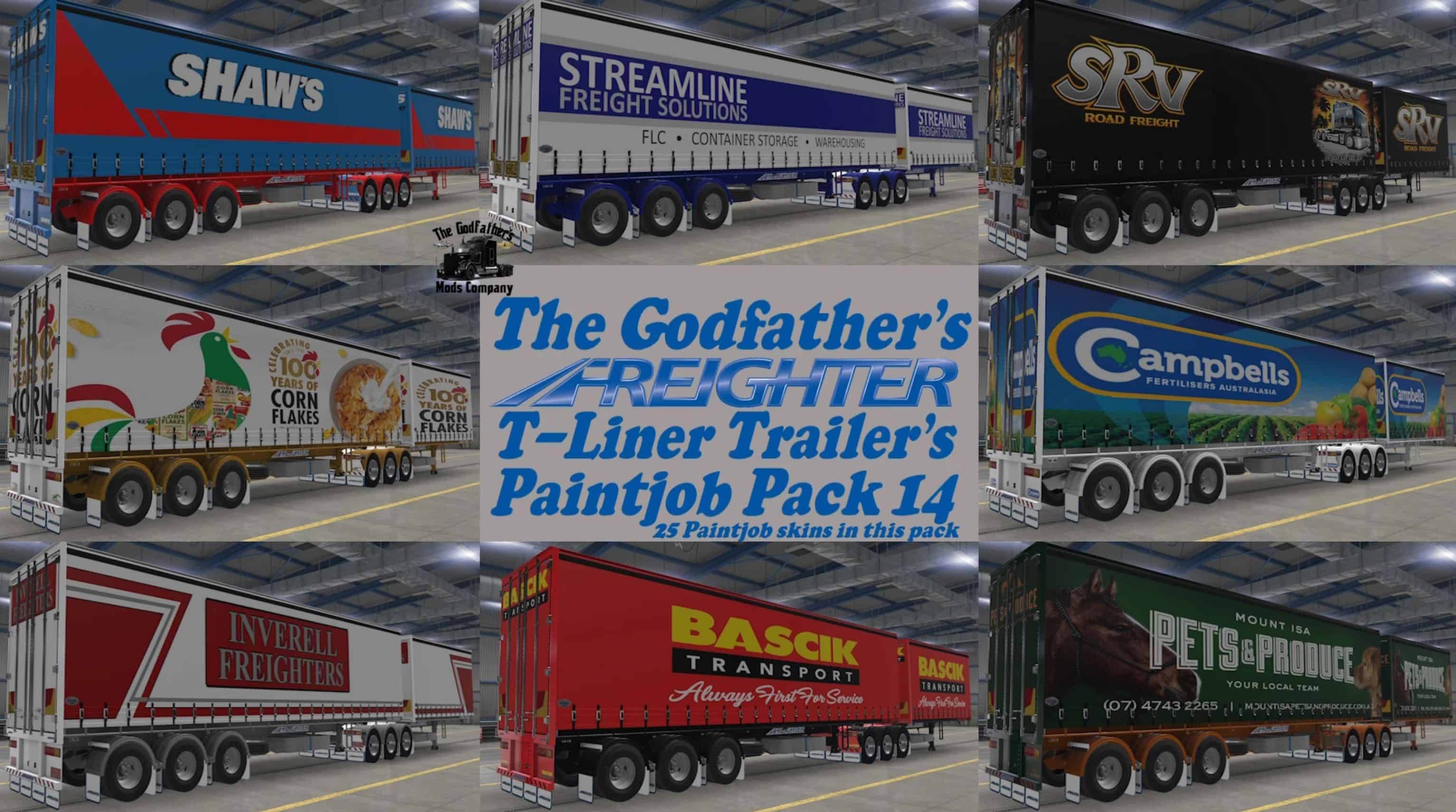 The Godfather's Freighter T-Liner Trailers Paintjob Pack 14 v1.0 Mod - ATS Mod | American Truck ...