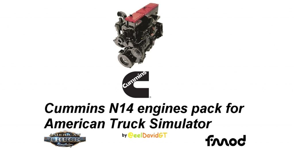 Cummins N14 engines pack by eelDavidGT v1.8 for ATS 1.44 – 1.51 Mod ...