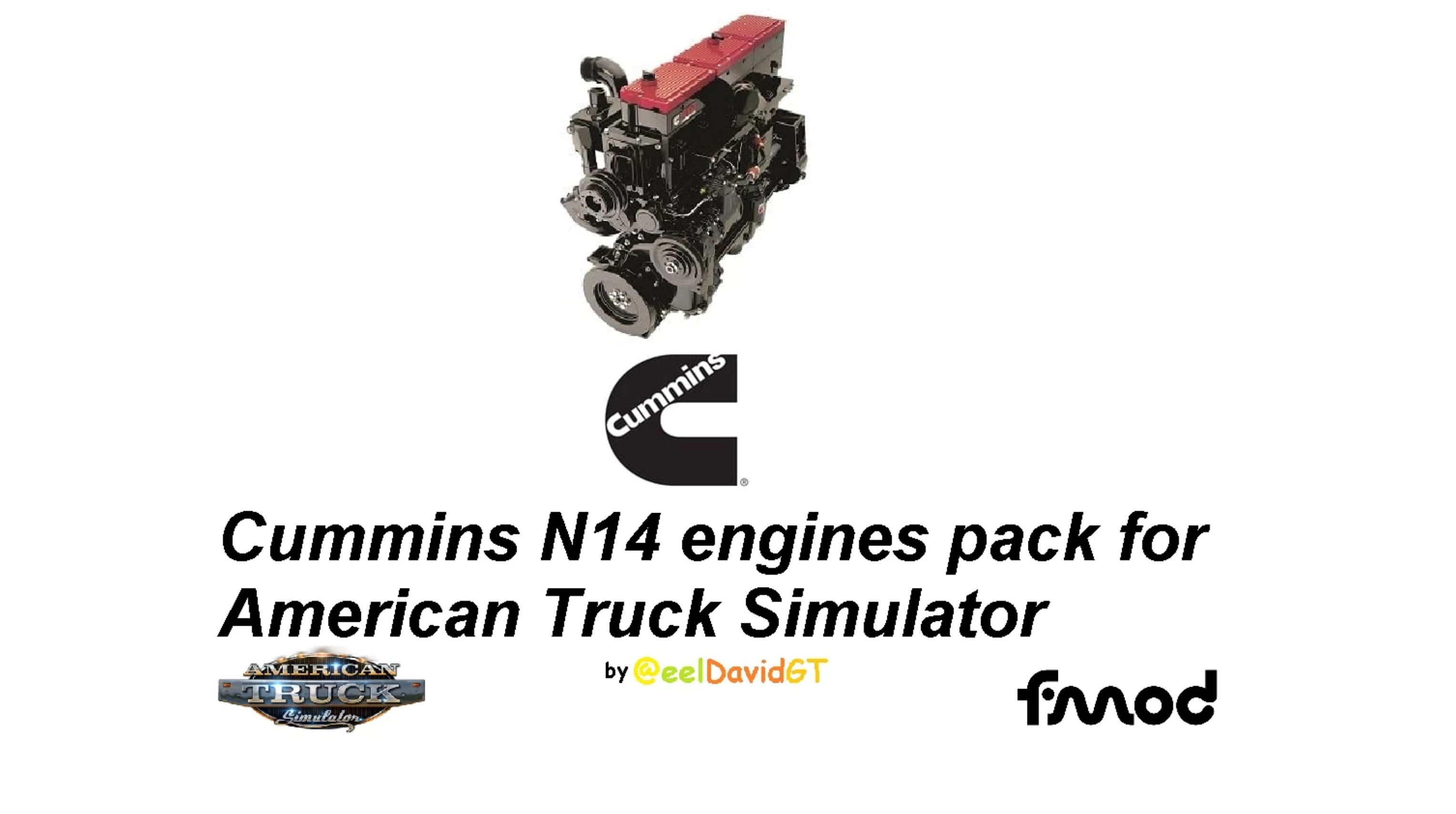 Cummins N14 engines pack by eelDavidGT v1.8 for ATS 1.44 – 1.51 Mod ...