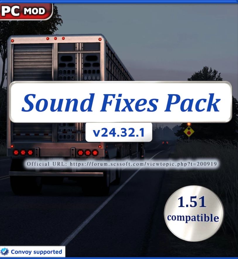 Sound Fixes Pack v24.32.1 for 1.51 open beta only Mod - ATS Mod | American Truck Simulator Mod