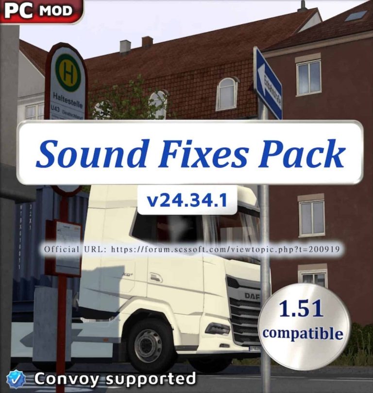 Sound Fixes Pack v24.34.1 for 1.51 open beta only Mod - ATS Mod | American Truck Simulator Mod