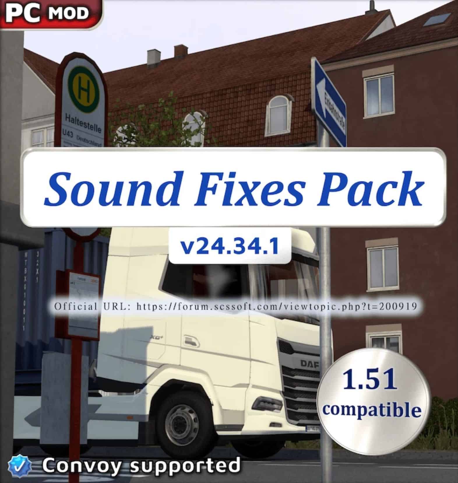 Sound Fixes Pack v24.34.1 for 1.51 open beta only Mod - ATS Mod | American Truck Simulator Mod