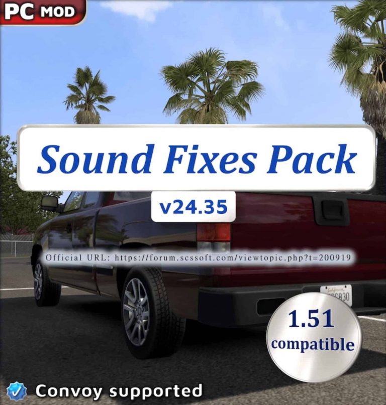 Sound Fixes Pack v24.35 for 1.51 open beta only Mod - ATS Mod | American Truck Simulator Mod