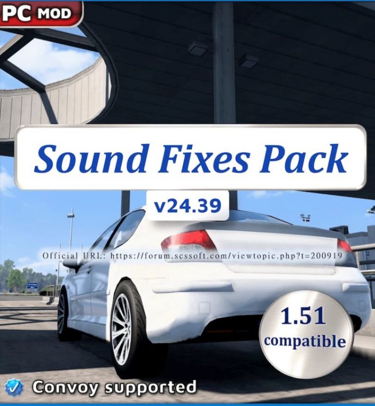 Sound Fixes Pack v24.39 for 1.51 open beta only Mod - ATS Mod | American Truck Simulator Mod