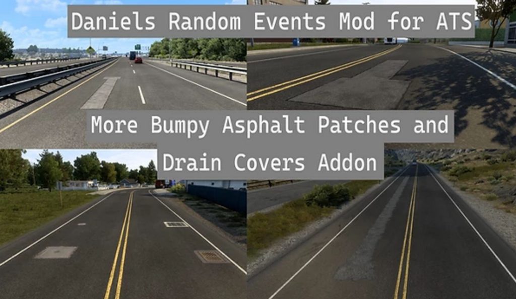 More Bumpy Asphalt Patches and Drain Covers Addon v1.0 Mod - ATS Mod ...