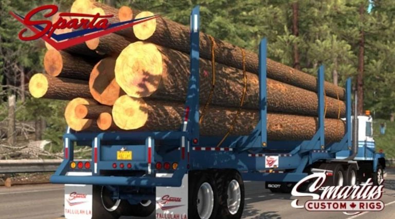 Sparta 4 Bolster Log Trailer v1.1.1 Mod - ATS Mod | American Truck ...