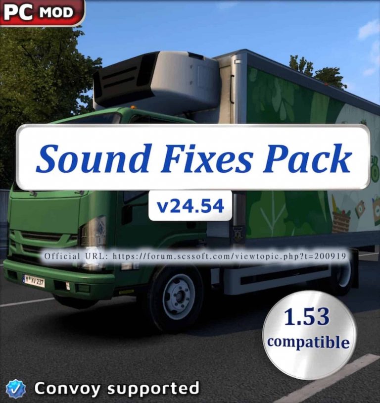 Sound Fixes Pack v24.54 open beta only for 1.53 Mod - ATS Mod | American Truck Simulator Mod