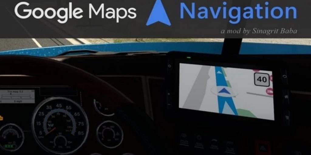Google Maps Navigation Pack v3.0 Mod - ATS Mod | American Truck Simulator Mod