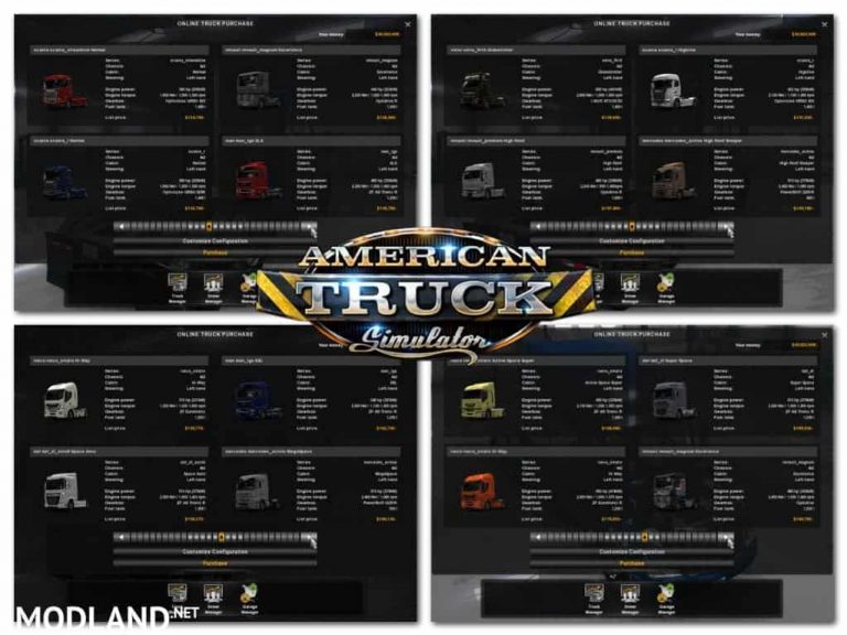 ETS2 Trucks Pack fot ATS 1.53 Mod - ATS Mod | American Truck Simulator Mod