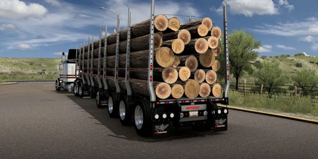 Manac Logging Trailer v2.3.2 Mod - ATS Mod | American Truck Simulator Mod