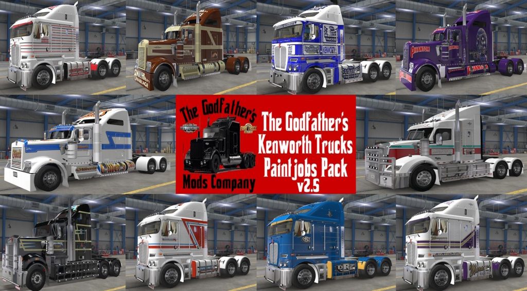 The Godfather's Kenworth Trucks Pack v2.5 Mod - ATS Mod | American ...