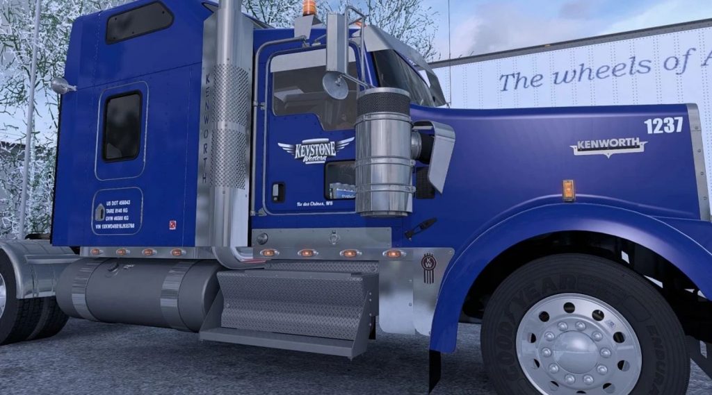 Ol' Blue skin for Kenworth W900 v1.0 Mod - ATS Mod | American Truck ...