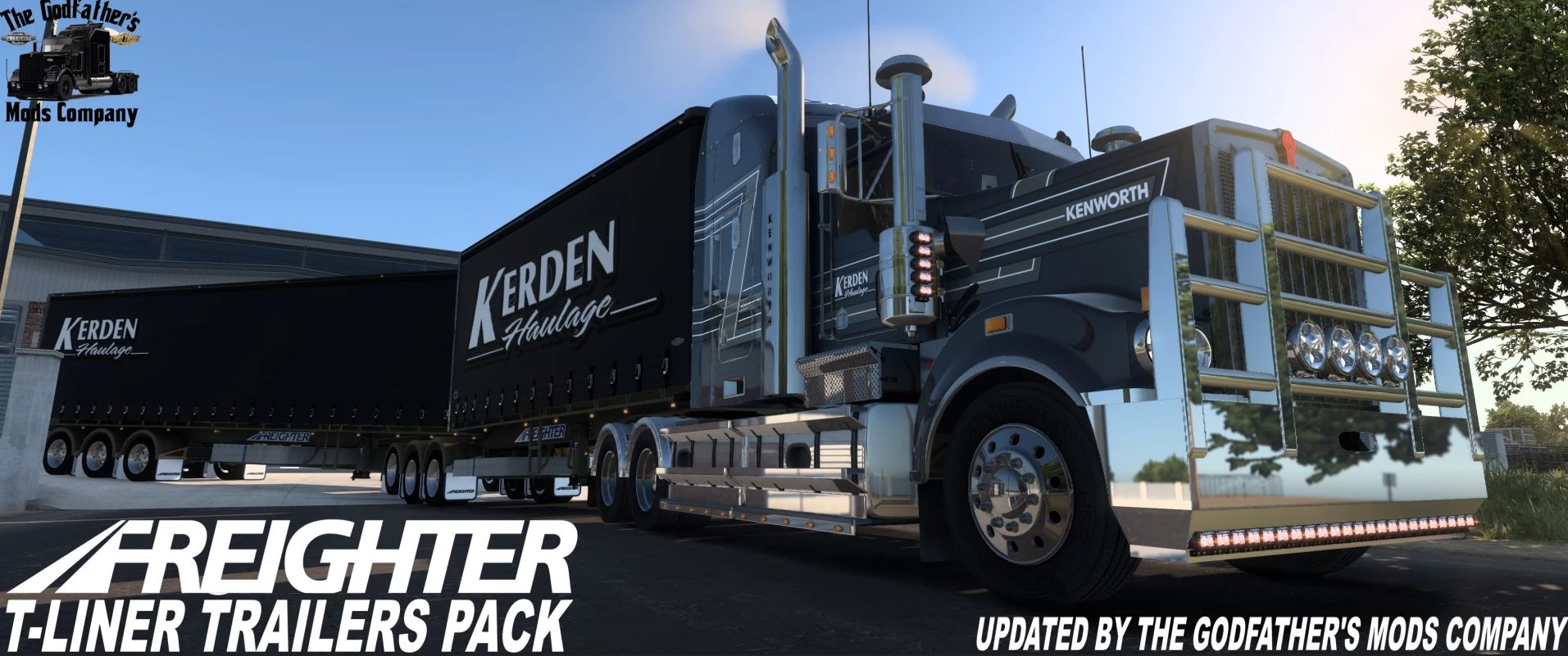 The Godfather's Freigher T Liner Trailers Pack 1.53 Mod - ATS Mod | American Truck Simulator Mod