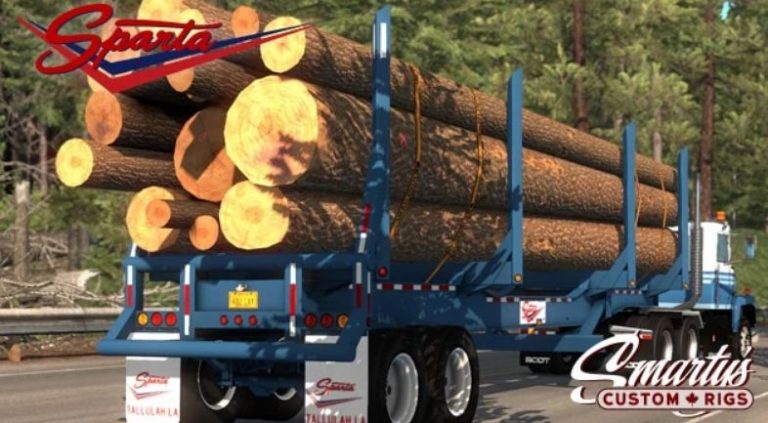 Sparta 4 Bolster Log Trailer v1.2 Mod - ATS Mod | American Truck ...