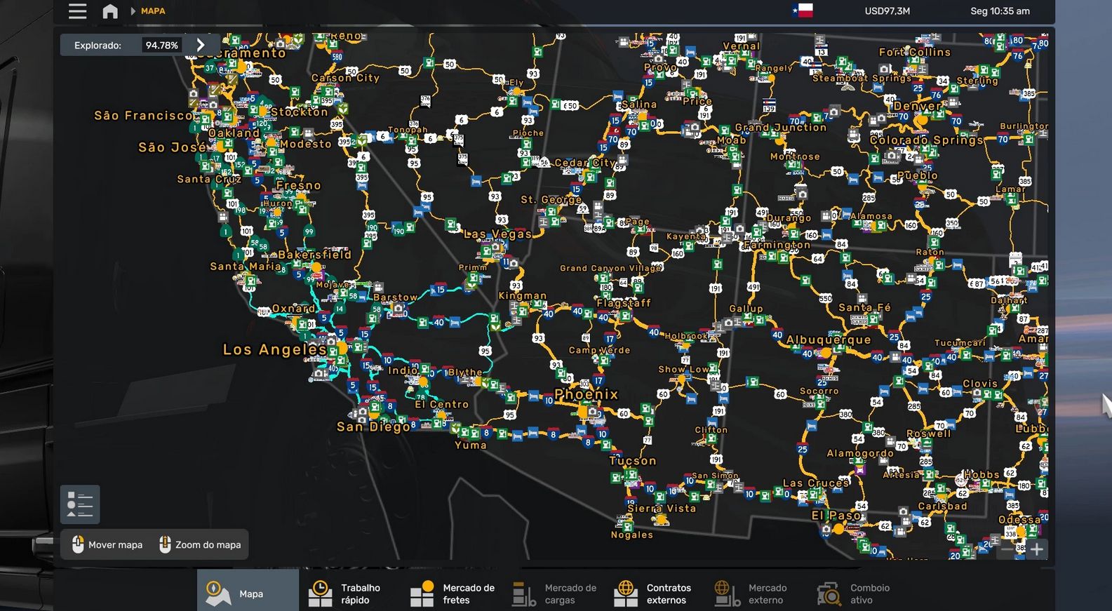 UNDISCOVERED MAP + ULTRA ZOOM ATS 18 03 2025 v1.0 1.54 Mod - ATS Mod | American Truck Simulator Mod