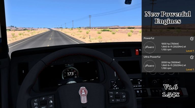 New Powerful Engines V1.6 1.54x Mod - ATS Mod | American Truck ...