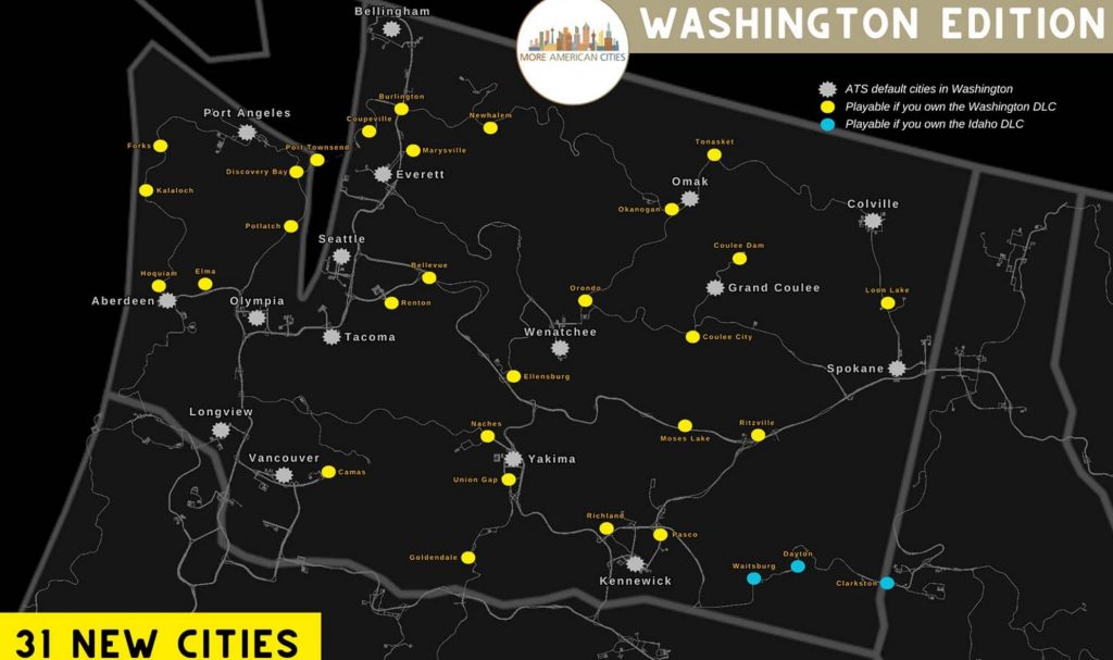More American Cities (Washington) v1.2 1.55 Mod - ATS Mod | American ...